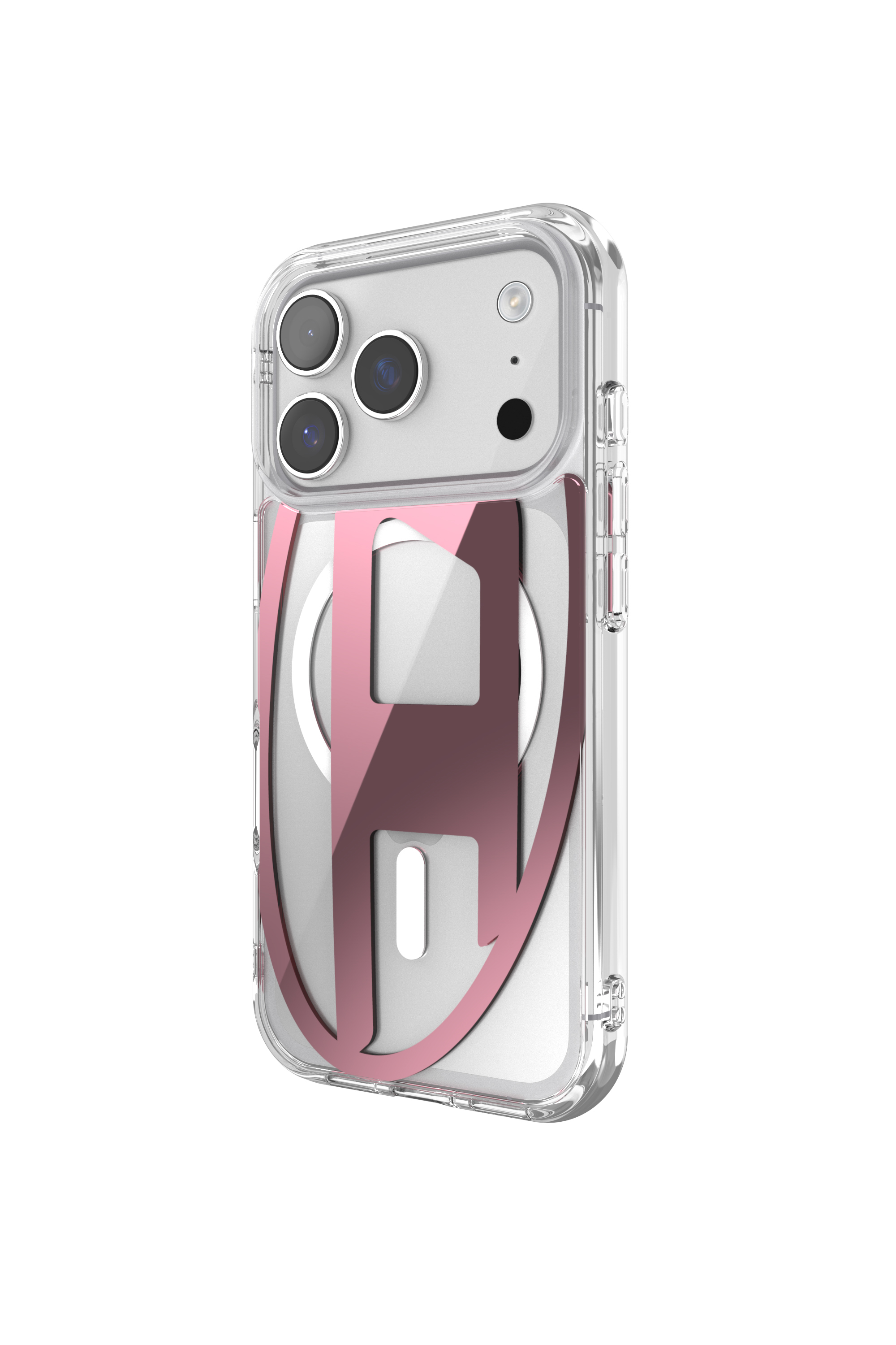Women's Oval D metallic case with magsafe for iPhone 17 Pro | Pink | Diesel